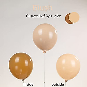 Kozee Double-Stuffed Nude Blush Balloons Different sizes 63 PACK 18+12+10+5 inch Peachy beige Balloon Garland kit For Wedding Birthday baby shower anniversary decorations