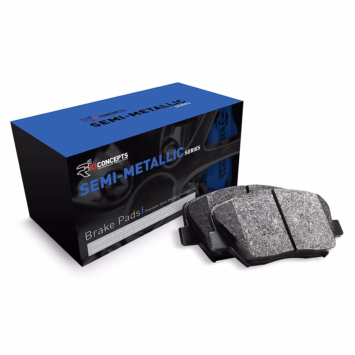 R1 Concepts Front or Rear Semi-Metallic Series Brake Pads 2311-0810-00| Fits 1990-1992 Ferrari F40, 1995-1997 Ferrari F50, 2000-2006 Jaguar XKR, 2001-2005 Aston Martin Vanquish, 2002-2003 Jaguar XJR