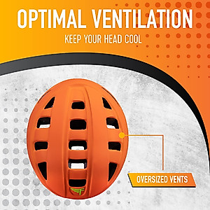 Flybar Kids Bike Helmet - Dual Certified Adjustable Dial, Skateboard Helmet, Roller Skating, Pogo, Electric Scooter, Snowboard, Youth and Toddler Helmet, Boys & Girls 3-14 (Orange,M)