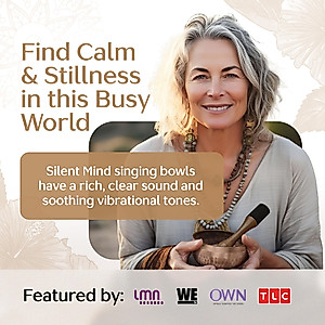 Tibetan Singing Bowl Set – Authentic Hand-Tuned Sound Bowl for Meditation – Complete Meditation Bowl Kit with Cushion, Mallet & Guide – Perfect Tibetan Bell for Yoga, Relaxation, & Sound Healing