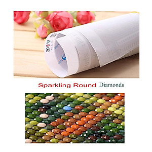 BOHADIY Christmas Diamond Painting Kits,Snowman Wreath Diamond Art Kit for Adults, Winter 5D Paint with Diamond Full Drill for Christmas,Wall Decor12x12