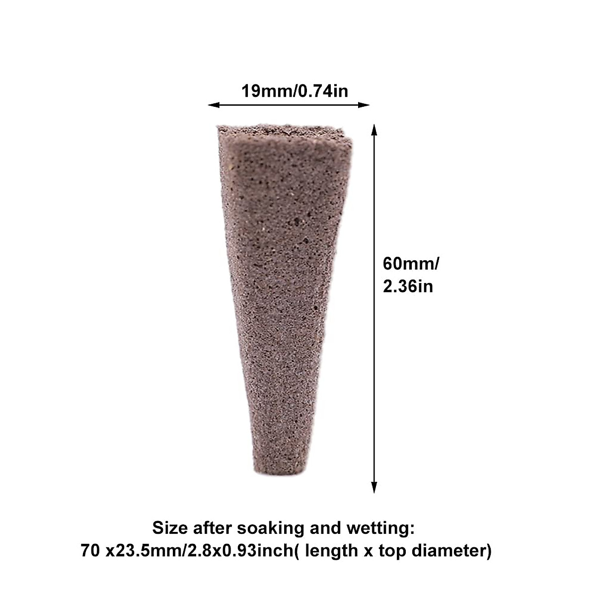 50 Pack Grow Sponges, Plant Seeding Starters Sponges Hydroponics Supplies, Plant Growing Plugs Sponges Seeding Pods for Planting, Hydroponics Pods for Hydroponic Indoor Garden(Brown)