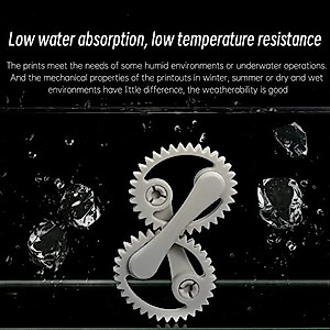 RESIONE Anti-Impact Resin, 3D Printer Resin with Impact-Resistant and Durable Nylon-Like Resins Which is Wear-Resistant and High-Precision for LCD/MSLA/DLP Prtiner (White-Grey, 500g)