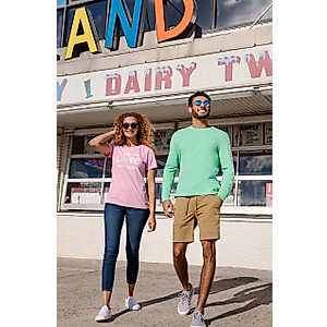 Life is Good Women's Standard Autumn Season Cotton Tee Crewneck Graphic Long Sleeve T-Shirt, Three Daisies, Happy Pink, XX-Large