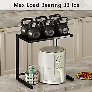 coobest Air Fryer Rack, Spice Rack, Kitchen Appliance Storage, Kitchen Rack, Kitchen Gadgets and Kitchen Organization, Rack for Rice Cooker, Coffee Maker, Stand Mixer, and Blender, with Enough Height