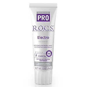 R.O.C.S. PRO Toothpaste - Non-Fluoride Oral Care for White Teeth, Healthy Gums (Electro, Pack of 3)