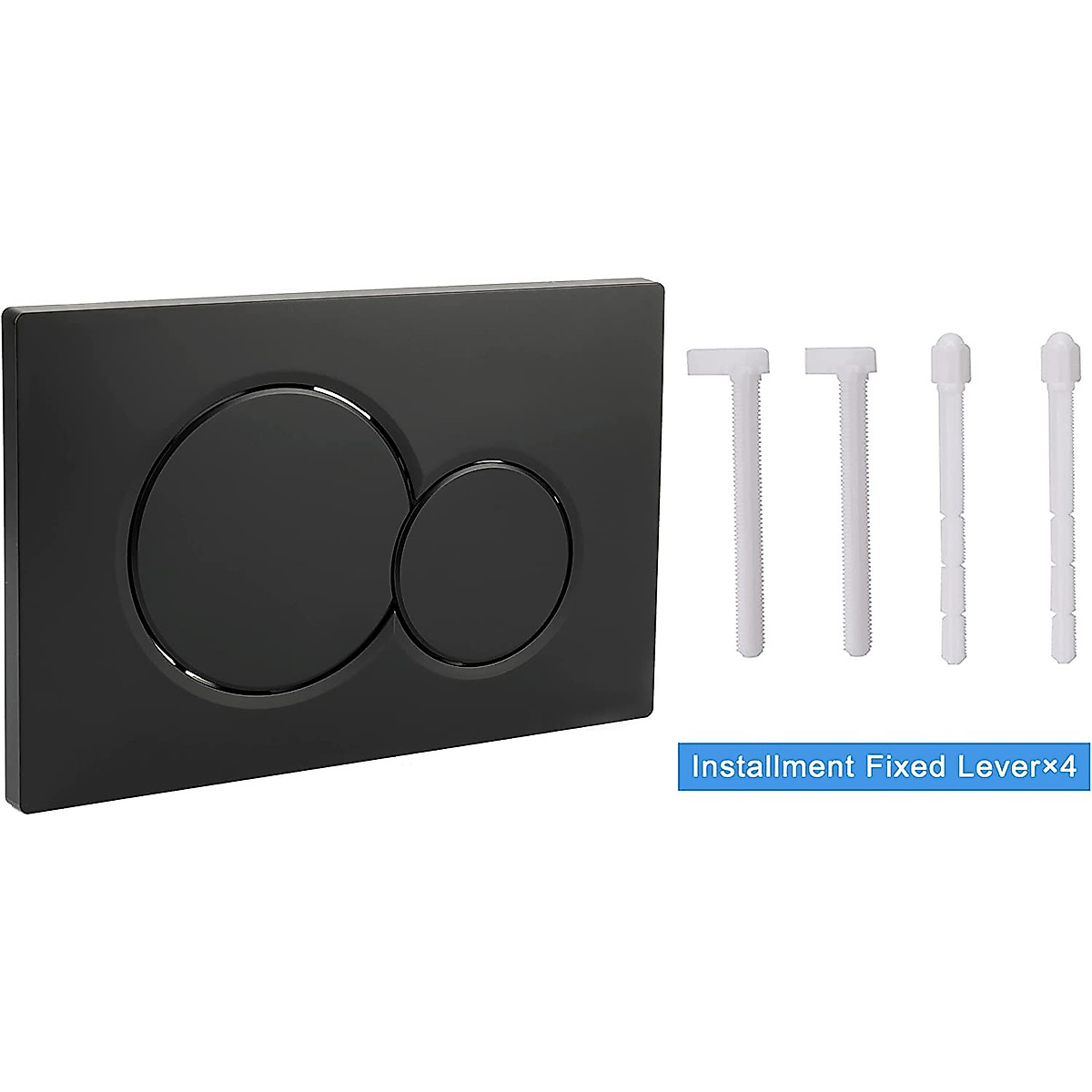 Dual Flush Actuator Plate Front Actuation Compatible with Geberit 115.770.46.6, Matte Black