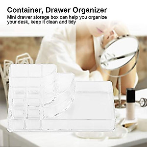 A sixx Makeup Storage Box, Durable Drawer Organizer, Break-Resistant Portable for Bedroom, Kitchen Living Room, Bathroom
