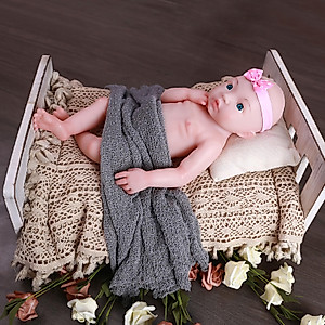 SERENDOLL 18 inch Realistic Full Silicone Baby Doll, Lifelike Reborn Baby Dolls, Toy, and Collectible Bald Girl 039