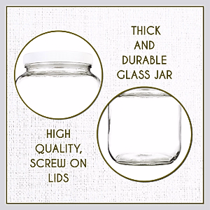 Sourdough Starter Jar - Half Gallon Wide Mouth Jar for Storing Sour Dough Starter with Cloth and Lid - Made in USA