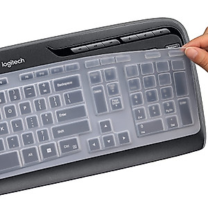 Keyboard Cover for Logitech MK320 K330 MK335 YR002/Y-R0009 Wireless Ultra Thin Silicone Keyboard Protector Skin Logitech MK320 K330 MK335 Accessories-Clear