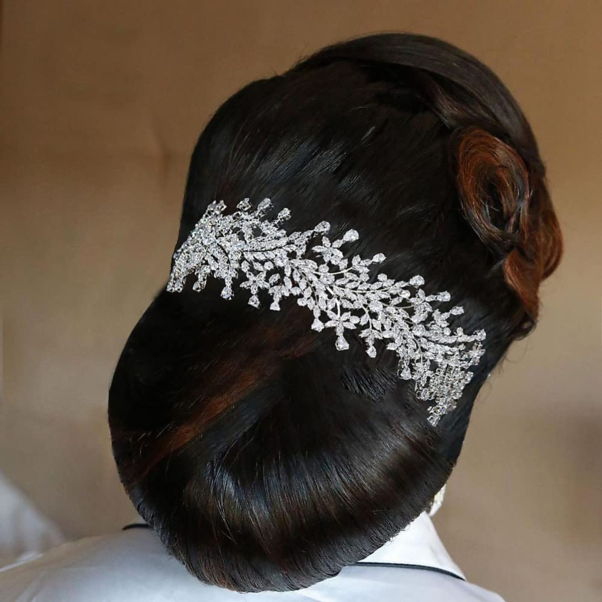 Jorsnovs CZ Wedding Headpieces for Bridal CZ Tiaras for Women Cubic Zirconia Sweet 16 Birthday Headbands Hair Accessories