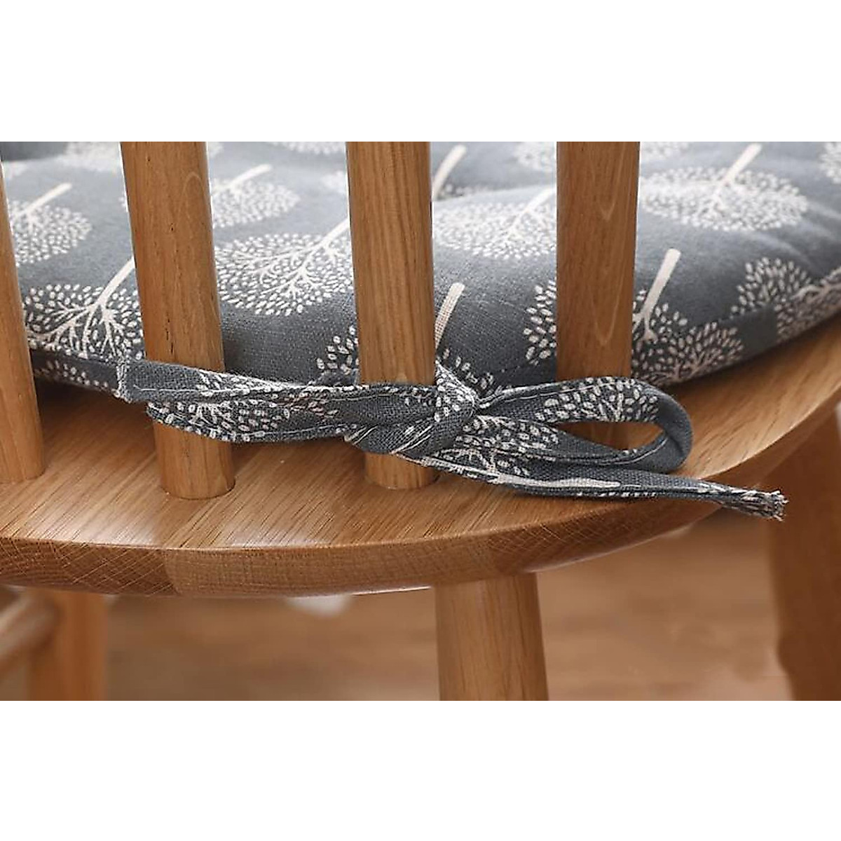 4 Pack Cotton and Linen Chair Cushion for Desk Chair Soft Plush Nonslip Seat Cushions Washable Kitchen Dining Chair Pads with Ties Office Car Sitting Chair Pads,17.7" x 17" (Pink-Bohemia)