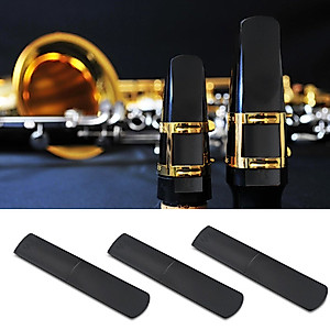 3pcs Plastic Alto Saxophone Mouthpiece Reeds 2.5 Reed, Sax Parts Repair Reed Accessory Black