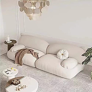 Walnut Fabric European Living Room Sofa Bedroom Designer Wooden Lounge Sofa Minimalist Furniture (Color : D, Size : 175 * 100 * 75cm)
