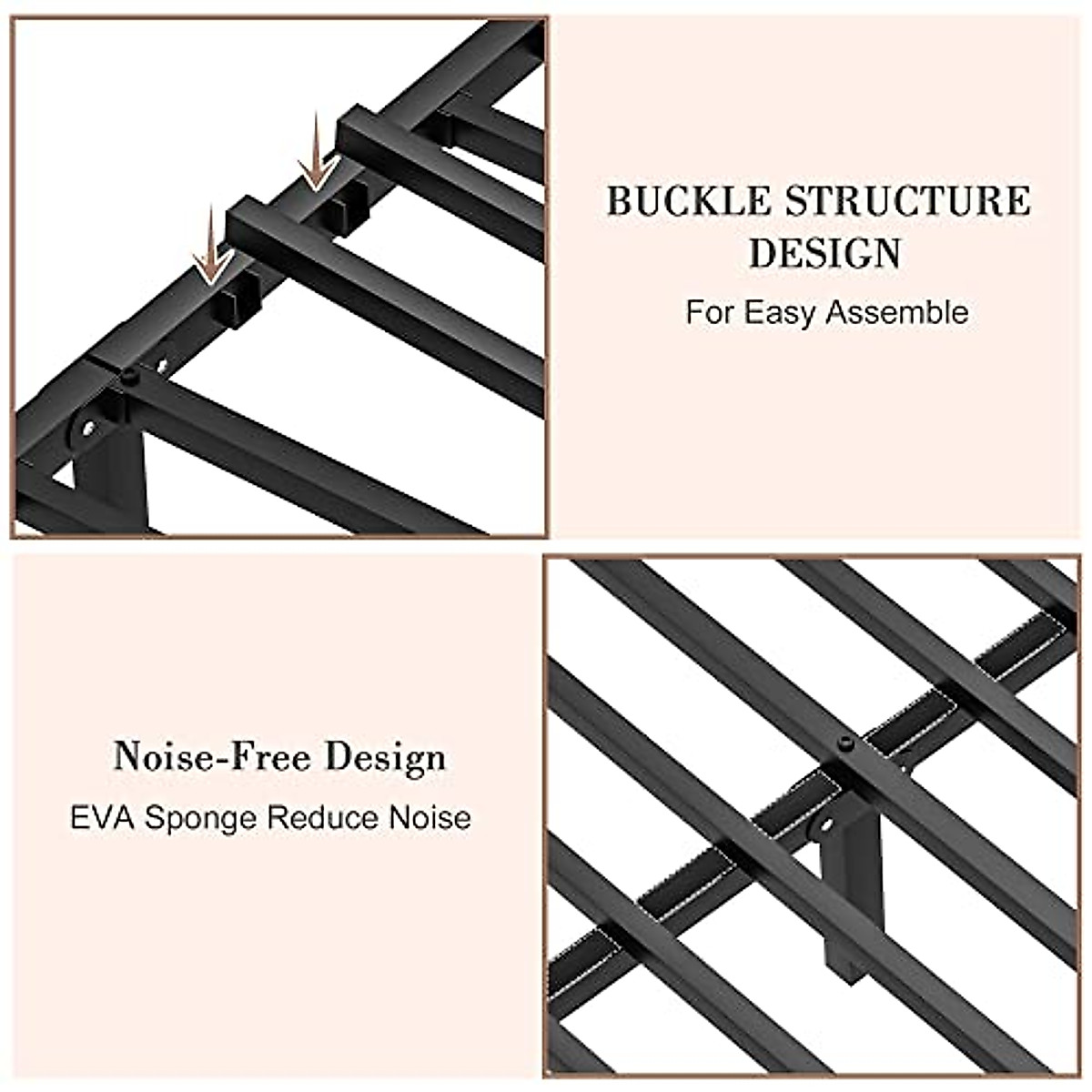 Codesfir Full Size Bed Frame Industrial Platform Bed with Charging Station 2-Tier Storage Headboard and Strong Support Legs, Noise-Free, No Box Spring Needed, Vintage Brown