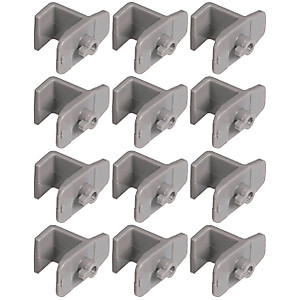 OCS Parts P993200800 Gray Plastic Shelf Clips | 12-Pack | Replacement Shelf Clips for Turbo Air Commercial Kitchen Freezers and Refrigerators