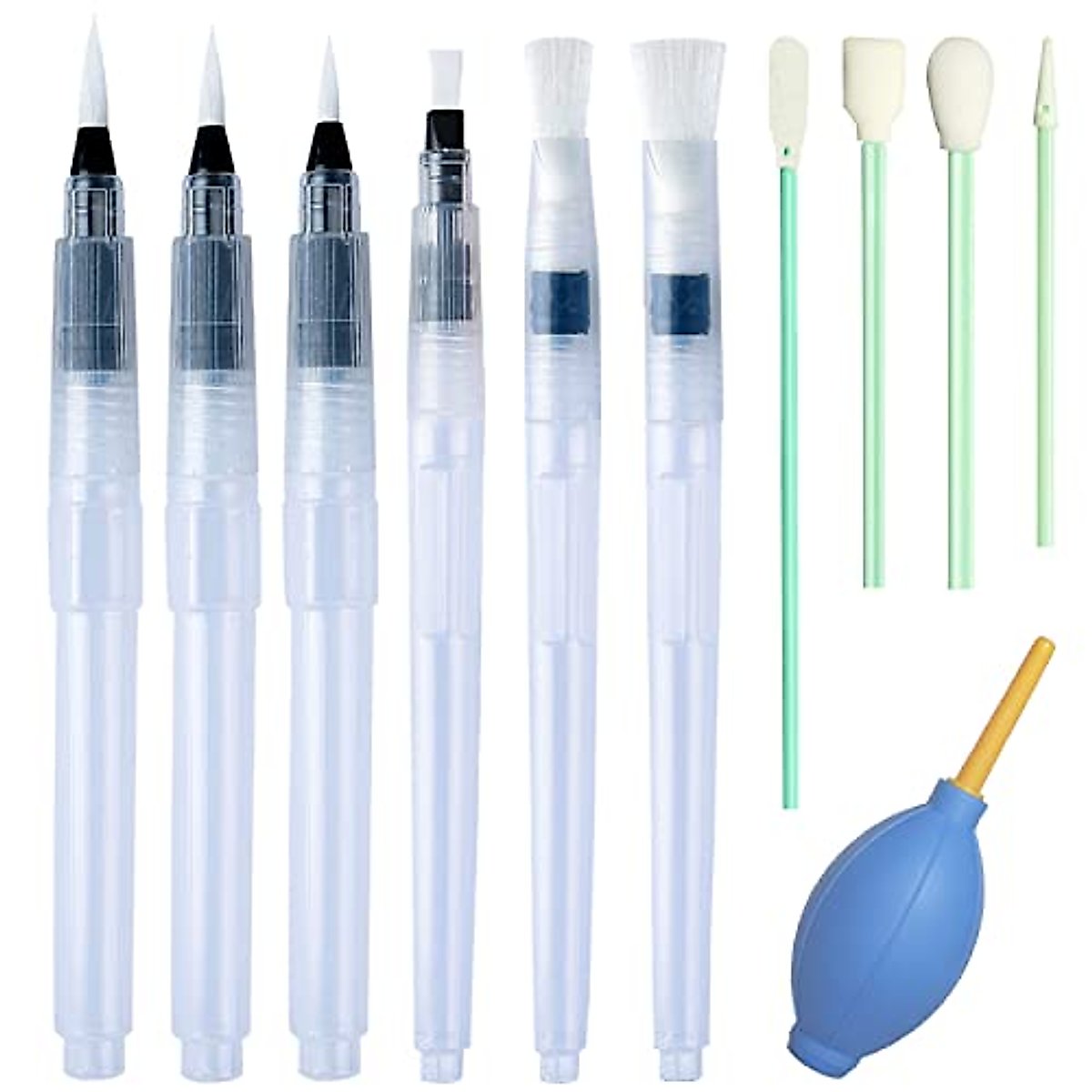 67Pcs Alcohol Ink Blending Tool Set, Alcohol Ink Supplies Include Blending Brush Pen Multiple Tip Shapes Foam Tipped Blending Swabs with Air Blower for Card Making Embossing Painting Rendering