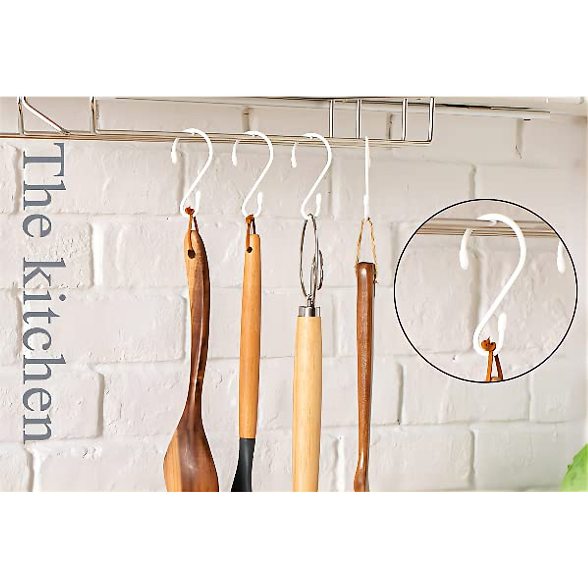 Weixinghera Hook Set, Heavy Duty S Hooks, Closet Hooks, Small S Hooks, Patio Hooks, Home Living Multi-Purpose Hooks, 20 PCS, Large, Medium, Small,(White + Black Hook)