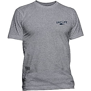 Salt Life Atlas Badge Short Sleeve Classic Fit Shirt, Athletic Heather, X-Large