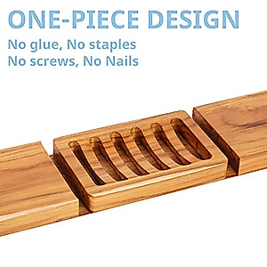 HTB Teak Kitchen Dish Drying Rack & Sponge Holder