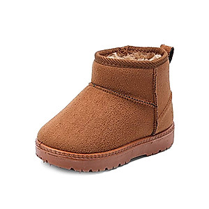 MK MATT KEELY Winter Boots Boys Girls Soft Warm Shoes Toddler Black Snow Boots 10 Toddler Khaki