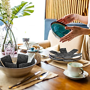 40 Pcs Pot and Pan Protectors, 5 Different Sizes Cookware Protector Pot Dividers Stacking Separators Pads for Protecting and Separating Pots and Pans, Gray