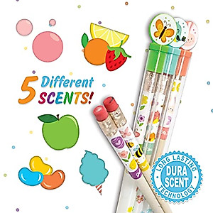 Spring Smencils - HB #2 Scented Pencils, 5 Count, Gifts for Kids, School Supplies, Classroom Rewards, Easter basket stuffers