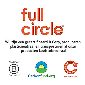 Full Circle The Ring Bamboo Vegetable and Fruit Cleaning Brush - A Versatile Scrubber for Food, Including Potatoes, Mushrooms, and Veggies with Recycled Bristles and Handle