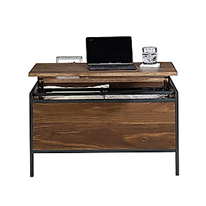Sauder Nova Loft Coffee Table, L: 33.07" x W: 32.28" x H: 19.09", Grand Walnut Finish
