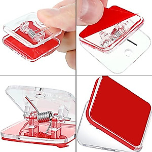 Self Adhesive Clips, Tapestry Hangers, Wall Clips, Shower Curtain Clips, Photo Clips for Paper Flag Hanger Double-Sided Adhesive Spring Clips for Teachers, Poster Home Office Rope (Clear, 36 Pieces)