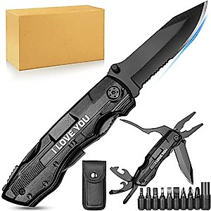 Gifts for Him Boyfriend Husband,"I LOVE YOU" Fathers Day Unique Gifts for Him,Multitool Knife,Christmas Stocking Stuffers,Anniversary Birthday Gifts Idea,Valentines Day Unique Gifts for Him Dad