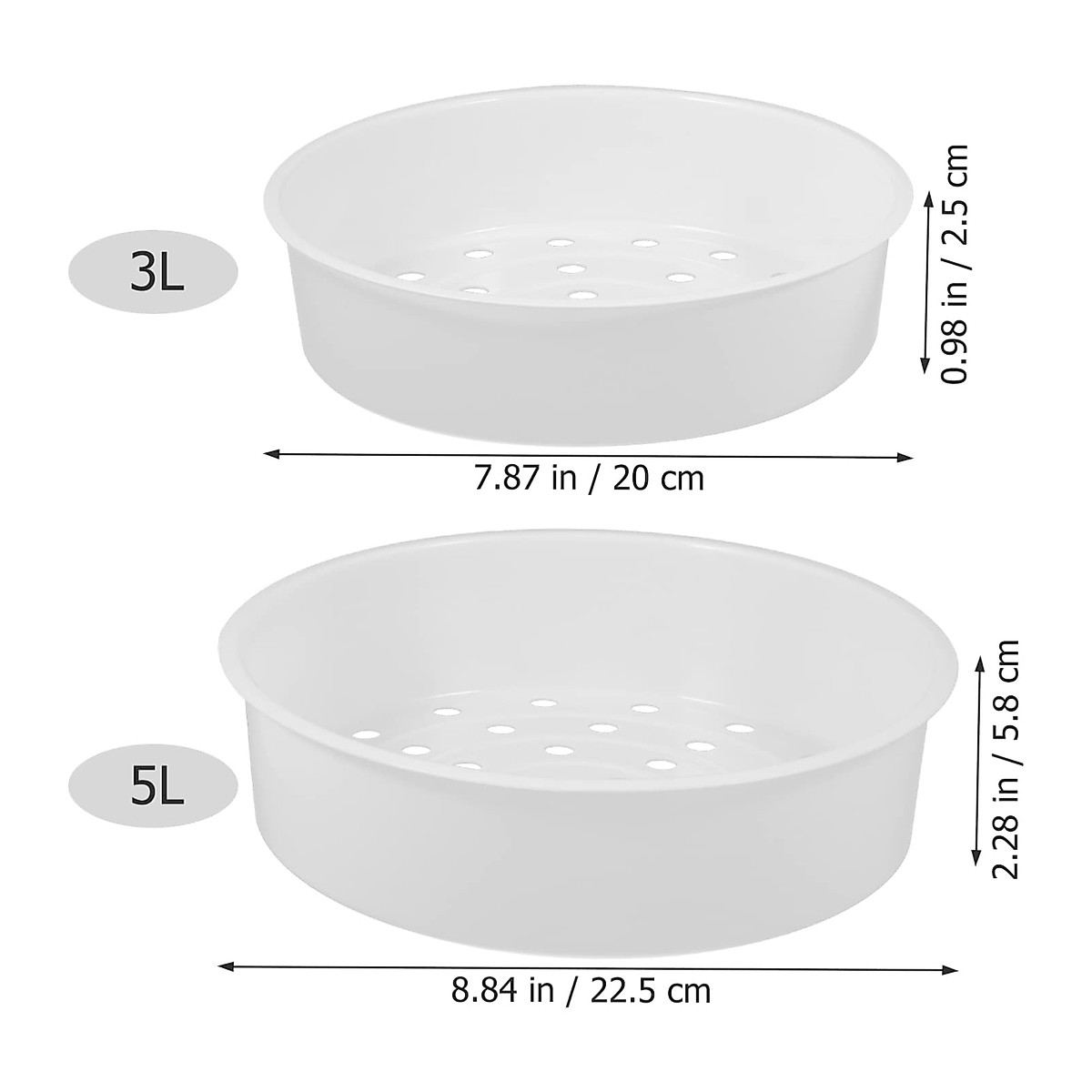 Angoily 2pcs Plastic Steaming Rack Steamer Basket 2.74ft Plastic Steaming Stand Steam Basket for 8.86in Rice Cooker Warmer Kitchen Cookware (White)