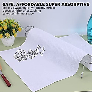 BOMBAXCEIBA Funny Kitchen Towels and Dishcloths Sets of 4,Gift for Mom, New Home Decorative Dish Towels for Women, Waffle Weave Tea Towels for Kitchen (17 x 25 Inches)