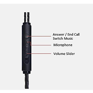 Wired Earbuds with Microphone Noise Cancelling Earphones Headphone for Samsung Galaxy A22 5G A32 5G A42 5G A51 A51 5G A52 A52 5G A71 A72, Moto E, G Play G Power Stylus, OnePlus Nord N200 5G (Black)