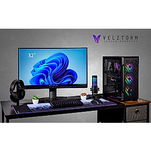 Velztorm White Ferrux Gaming Desktop PC (AMD Ryzen 9-5900X 12-Core, GeForce RTX 3070 Ti, 32GB RAM, 1TB PCIe SSD + 1TB HDD (3.5), USB 3.2, HDMI, Display Port, Win 10 Home)