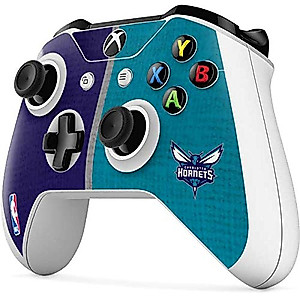 Skinit Decal Gaming Skin compatible with Xbox One S Controller - Officially Licensed NBA Charlotte Hornets Canvas Design