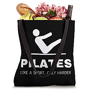 Pilates Like A Sport Only Harder Funny Contrology Instructor Tote Bag