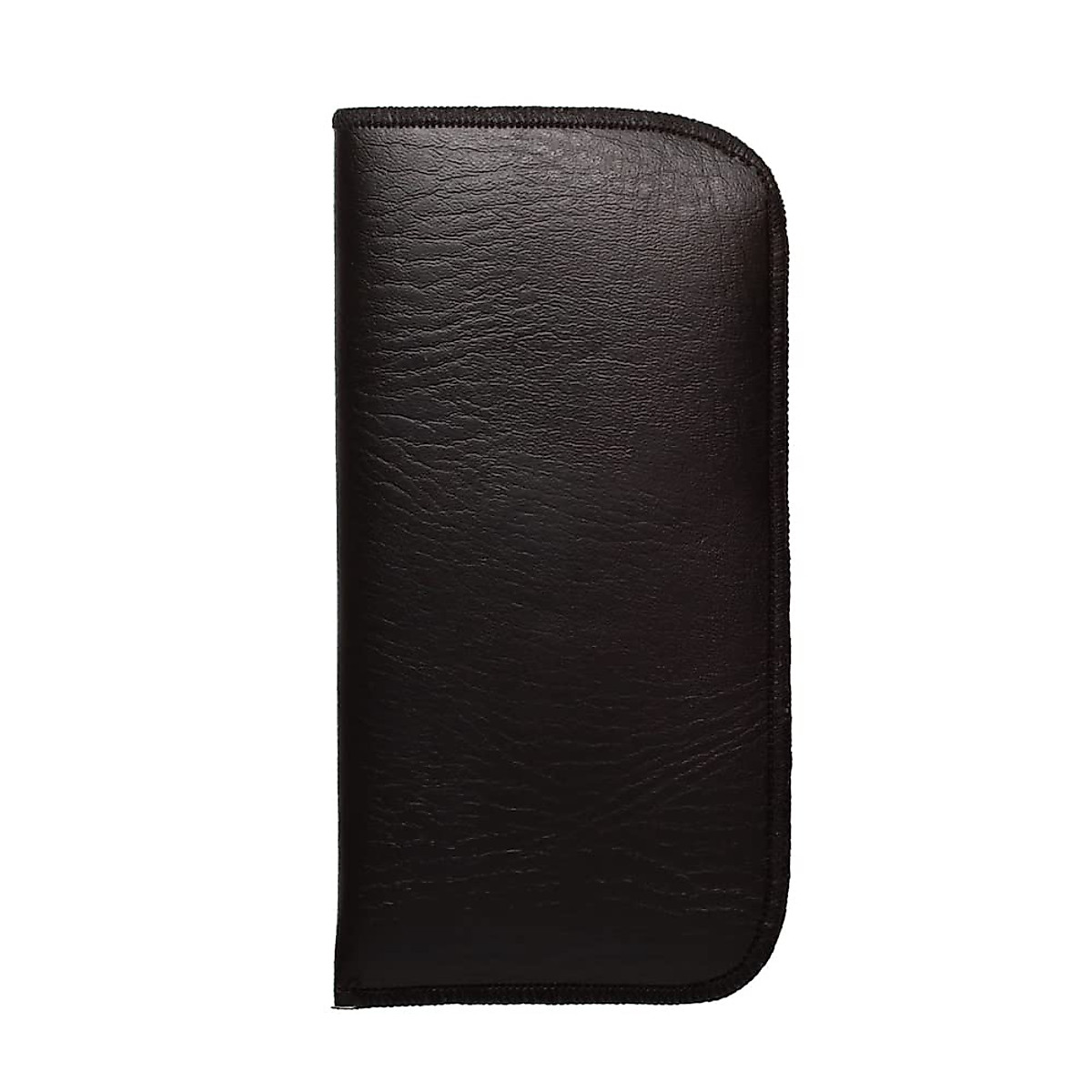 Calabria Soft Slip-In Glasses Case Vertical Pocket Clip Black Men Women Faux Leather Felt Eyeglasses Pouch Sunglasses Holder