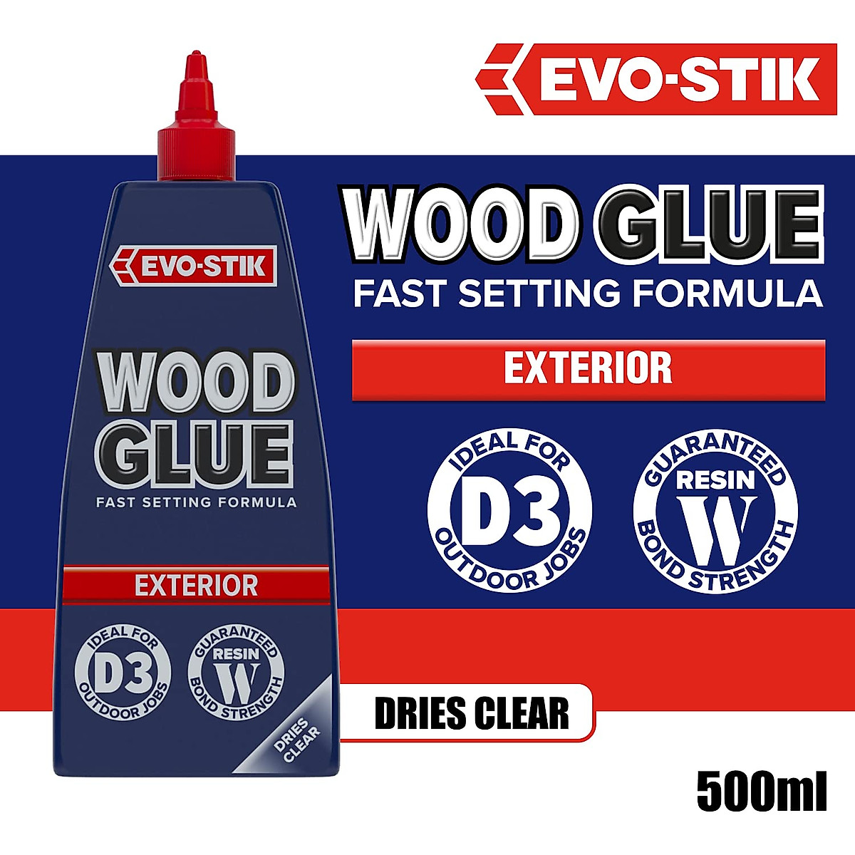 Evo Stik Wood Adhesive Weatherproof - 500ml 717411
