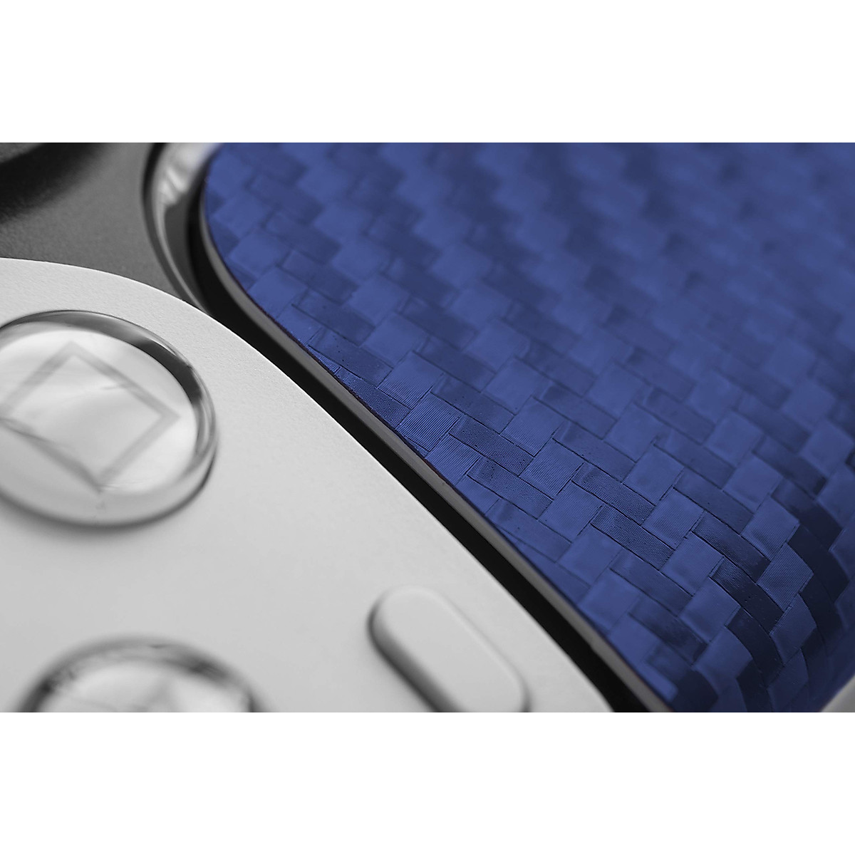 Skin Compatible with Dualsense Controller for PS5 - TouchProtect Texture Enhancing Cover. Easily Add Protection, Improved Texture, and Style to Your PS5 Dualsense Controller (Carbon Fiber Blue)