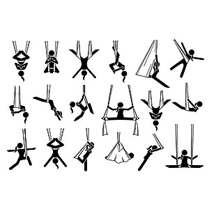 Maxwelly Aerial Yoga Flying Yoga Swing Yoga Hammock Sling Inversion Tool for Gym Home Fitness with Accessories, Red