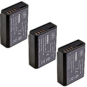 BM Premium 3 Pack of LP-E10 Batteries for Canon EOS Rebel T3, T5, T6, T7, Kiss X50, Kiss X70, EOS 1100D, EOS 1200D, EOS 1300D, EOS 2000D Digital Cameras