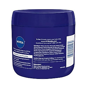 NIVEA Essentially Enriched Body Cream, Moisturizing Cream for Dry and Very Dry Skin, Enriched with Deep Nourishing Serum and Almond Oil 13.5 Oz Jar