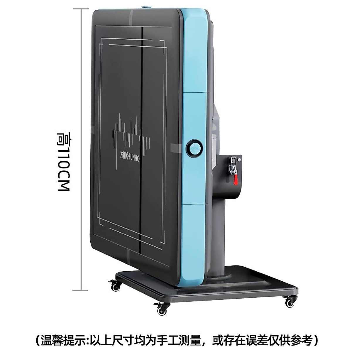 Funho USA 3rd Generation Rotor-Wing Automatic Mahjong Table with 44 Chinese Style Mahjong Tiles of 2 Sets Folding Style