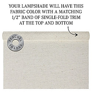 FenchelShades.com Lampshade 5" Top Diameter x 9" Bottom Diameter x 7" Slant Height with Clip-On Attachment for Standard Edison-Style Lightbulb (Linen Beige Homespun)
