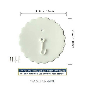 Ceiling Mosquito Net Hooks Super Glue Dome Mosquito Net Hooks Ceiling Hooks Bed Canopy Hooks for Home, Easy Install Mosquito Net Nail-Free Hook(7IN 2Set)