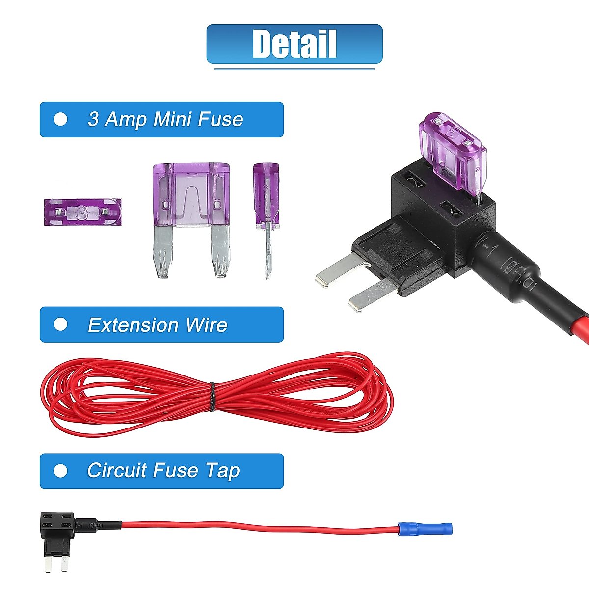 X AUTOHAUX Car Add an Amp Amplifier Adapter Interface to Radio System for Ford 2011-2018 with Red Extension Wire