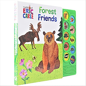 World of Eric Carle, Forest Friends 10-Button Animal Sound Book - Great for First Words - PI Kids