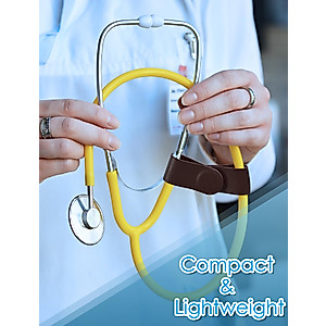 CaseLeather Stethoscope Clip for Medical Professionals, Secure Attachment for Doctors, Nurses, and Students - Compatible with 3M Littmann Classic III, Lightweight II S.E Lightweight and Stylish Design